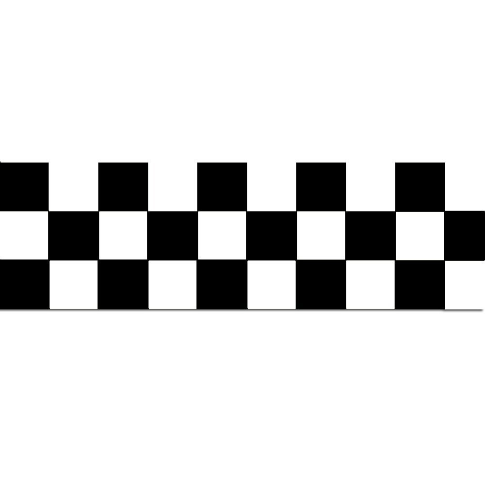 INCOM Manufacturing: 1 inch Square Pattern PVC Checkerboard Racing Laminated Safety Tape, 3 inch x 54 ft, Black and White – Indoor and Outdoor
