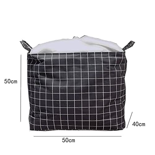 WALNUTA Clothes Storage Large-Capacity Beam Mouth Drawstring Oxford Cloth Cotton Quilt Storage Bag Storage Basket