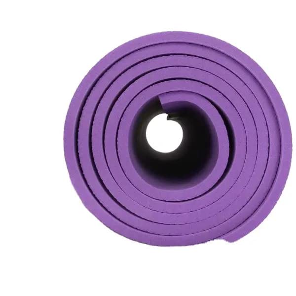 RFH Purple Yoga Mat All Purpose 1/2-Inch Extra Thick High Density Anti-Tear Exercise Yoga Mat with Carrying Strap