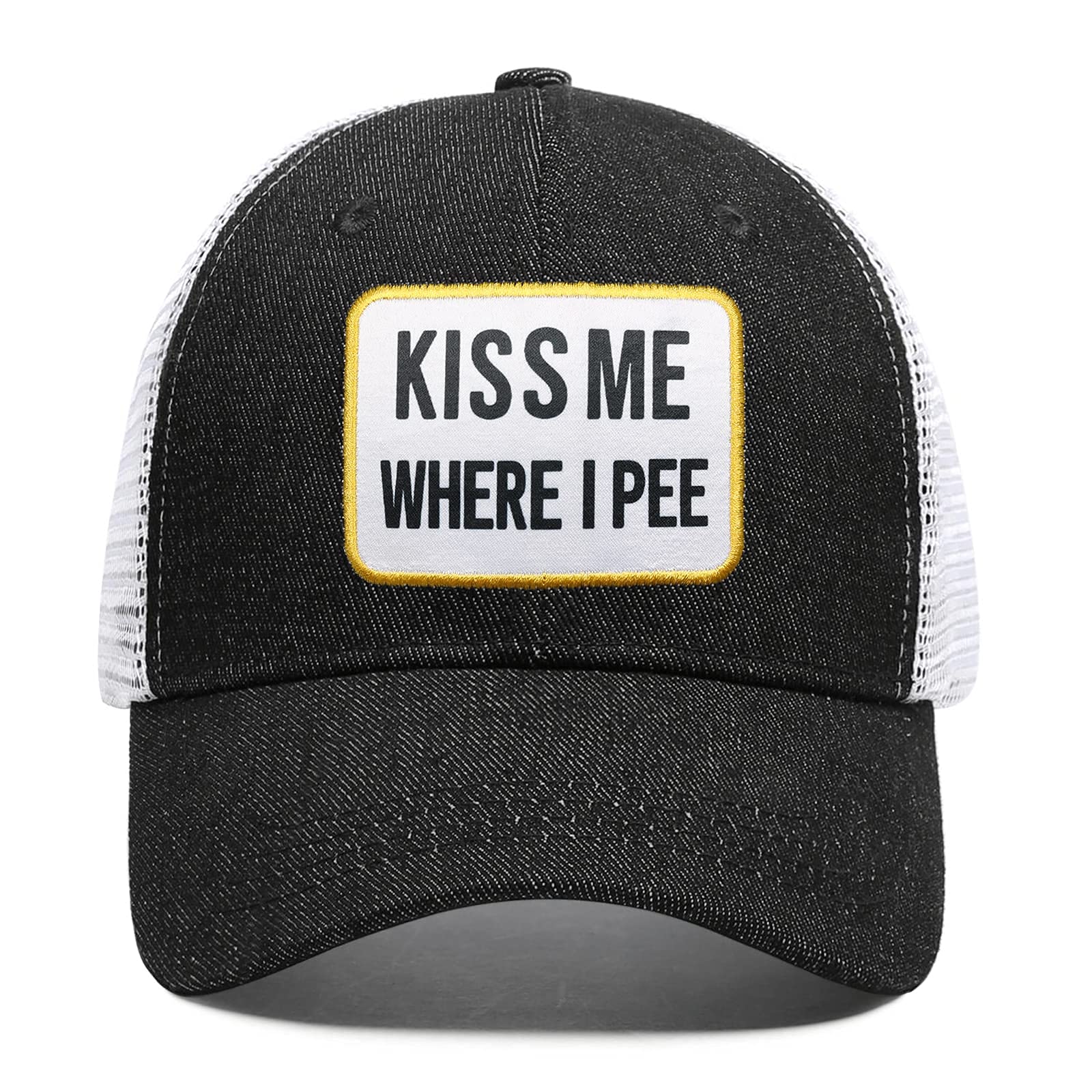 Kiss Me Where I Pee Hat Snapback for Men Women Black Gay Pride Flat Bill Cap