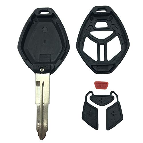 Keyless Entry Remote Uncut 4 Buttons Key Fob Case Shell for Mitsubishi Eclipse Lancer Endeavor Galant Outlander (No Chips)