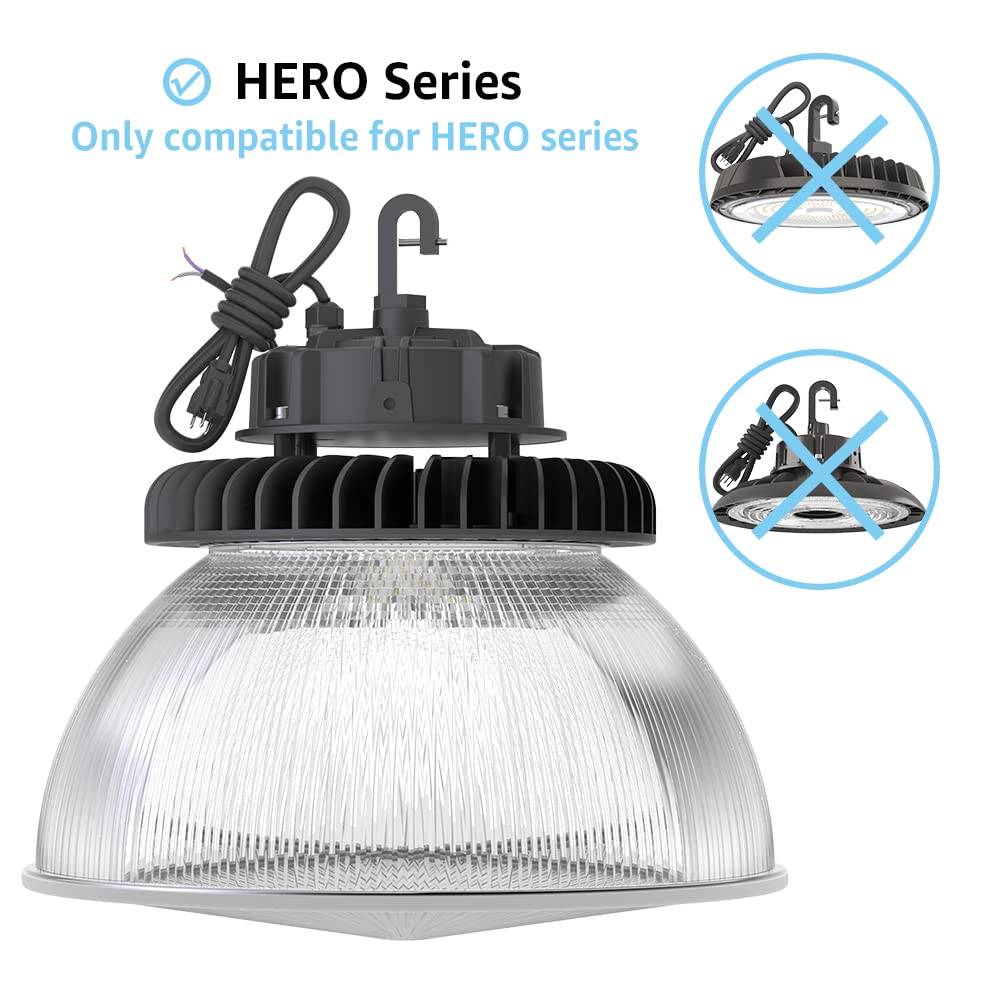 HYPERLITE 60 Degree PC Reflector ONLY for Hero Series LED High Bay Light (Clear with Cover) 4-Pack