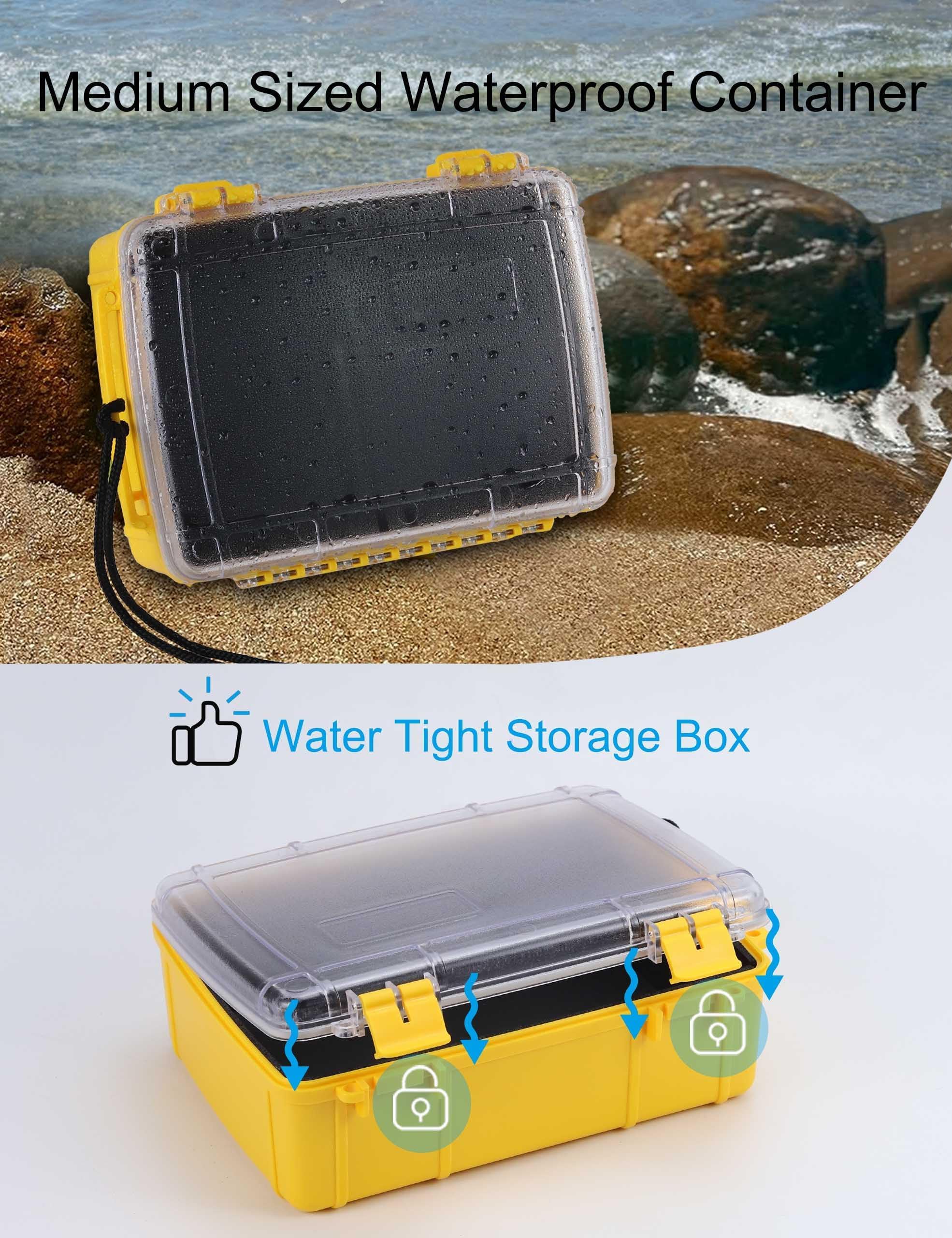 Hlotmeky Waterproof Dry Box Waterproof Container Dry Box Waterproof for Boat Kayak Water Proof Box Water Tight Storage Container Large Dry Case