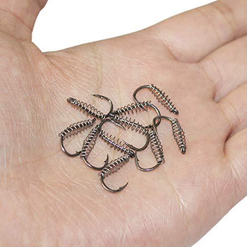 mogen886 10Pcs Sharpened Fishhook Carbon Steel Fishing Hooks Fish Tackle Tool for Fishing Outdoor 4#
