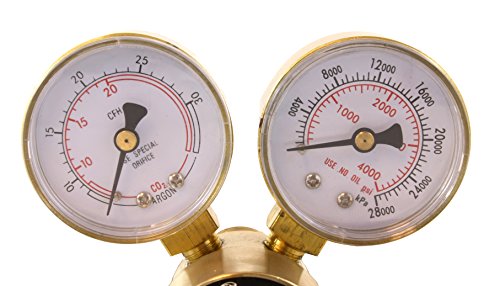 Industrial Argon Regulator/Flowmeter Gauges for MIG and TIG Welders + 5 Feet Hose - SÜA