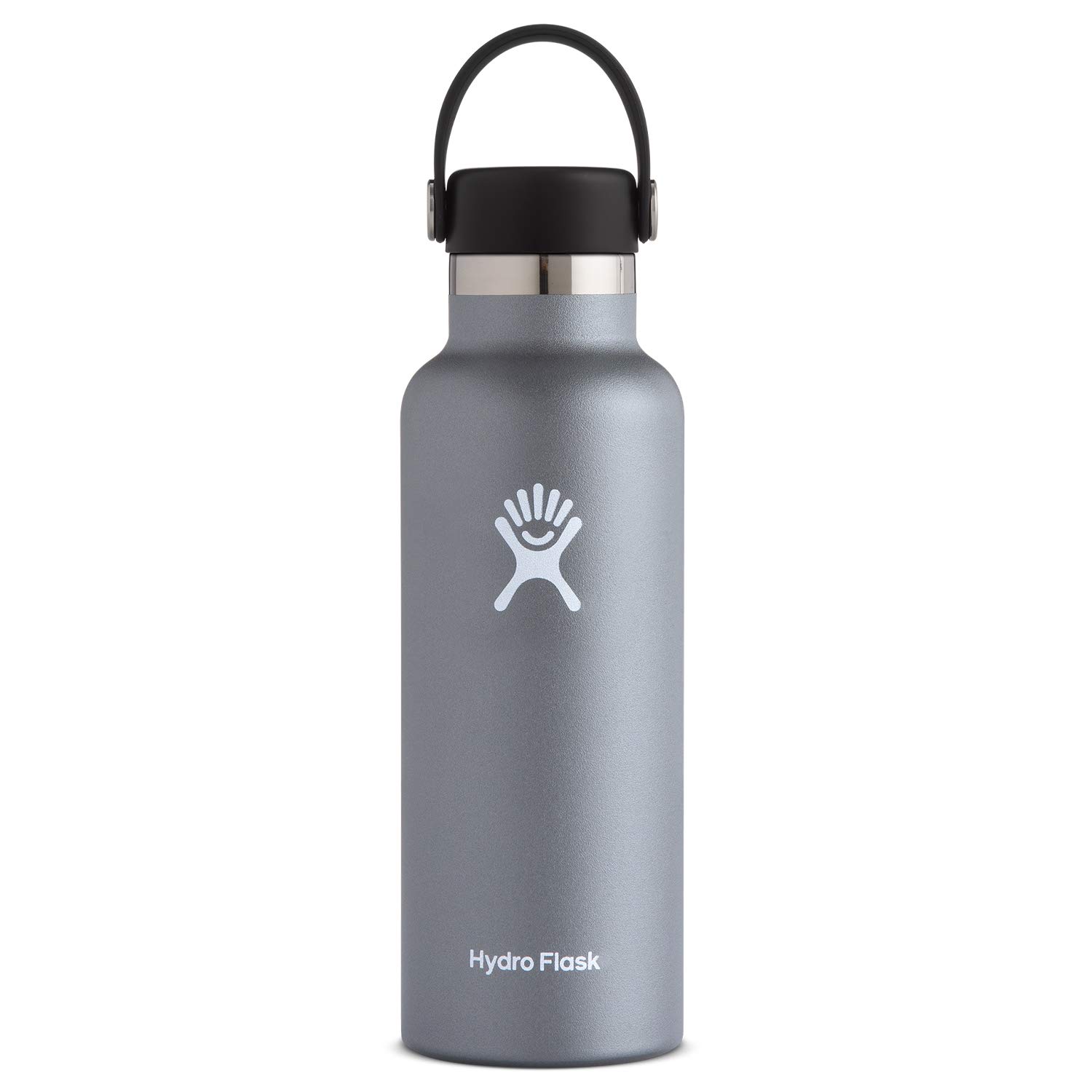 Hydro Flask Standard Mouth Water Bottle, Flex Cap - 18 oz, Graphite