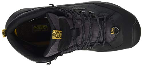 KEEN Men's Revel 4 Mid Height Polar Insulated Waterproof Snow Boots, Black/Magnet, 12