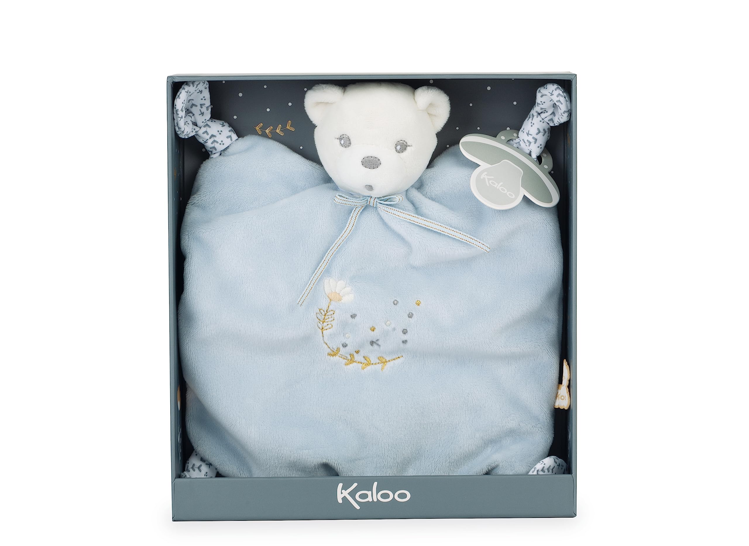 Kaloo Perle - 4 Knots Comforter Bear - Blue - 20 cm