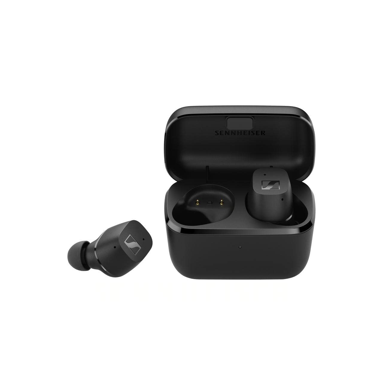 Sennheiser CX True Wireless Earbuds - Bluetooth in-Ear Headphones for Music and Calls with Passive Noise Cancellation, Customizable Touch Controls, and 27-Hour Battery Life, Black (Renewed)