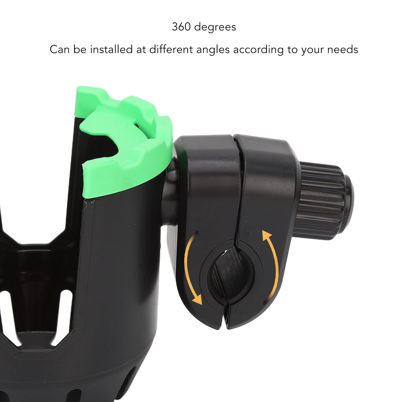 Stroller Cup Holder,Holder for Walker, Multifunction Large Caliber Designed 360 Degrees Rotation Portable Stroller Cup Holder Attachment, Suitable for Wheelchair, Walker, Accessories(o¡§2?¡§?), str