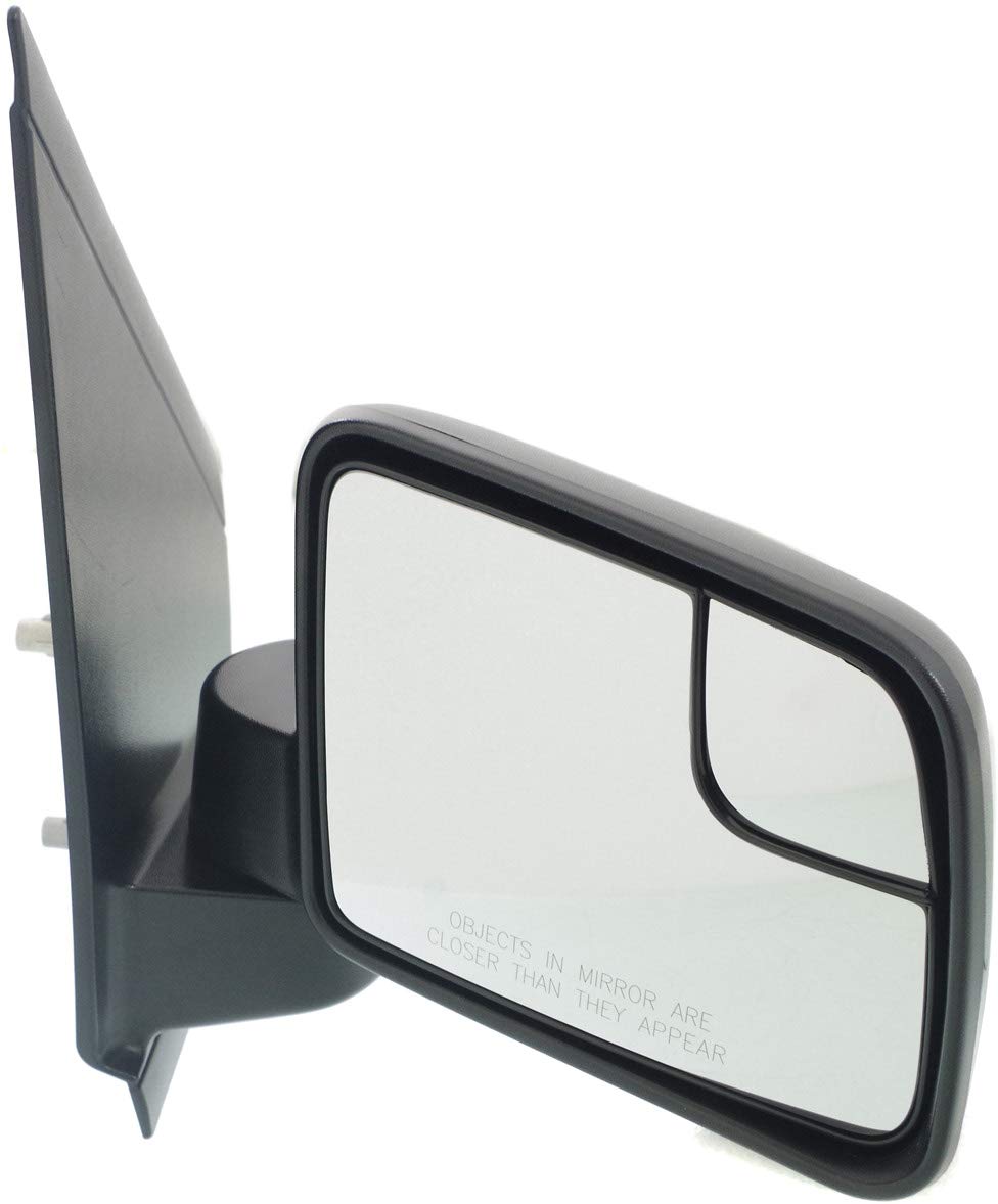 Kool Vue Driver & Passenger Side Manual Mirrors for Ford Transit Connect 2011-2013 With Spotter Glass Textured