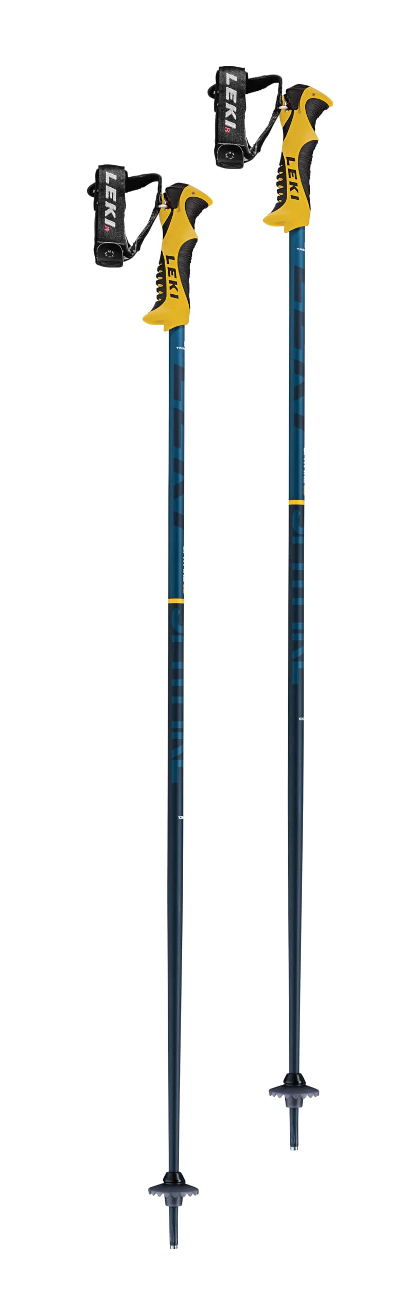 LEKI Spitfire Lite S Kids Ski Poles Blue/Mustard Yellow 105cm (42in)
