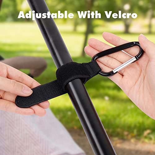 Stroller Hooks for Hanging Bags(2 Packs), Tinabless Universal Stroller Clips for Hanging Diaper Bags, Purses, Shopping Bags, Great Hook Set for Mommy When Walking or Shopping(Black)