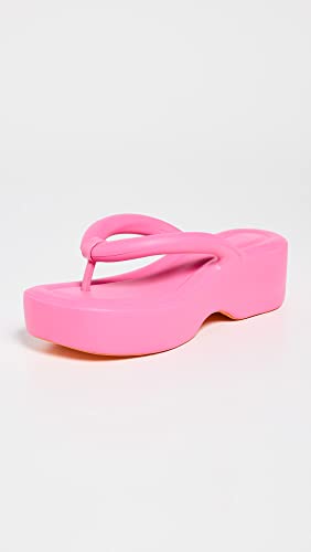 Melissa Women's Free Platform Flip Flop, Orange/Pink, 6 Medium US