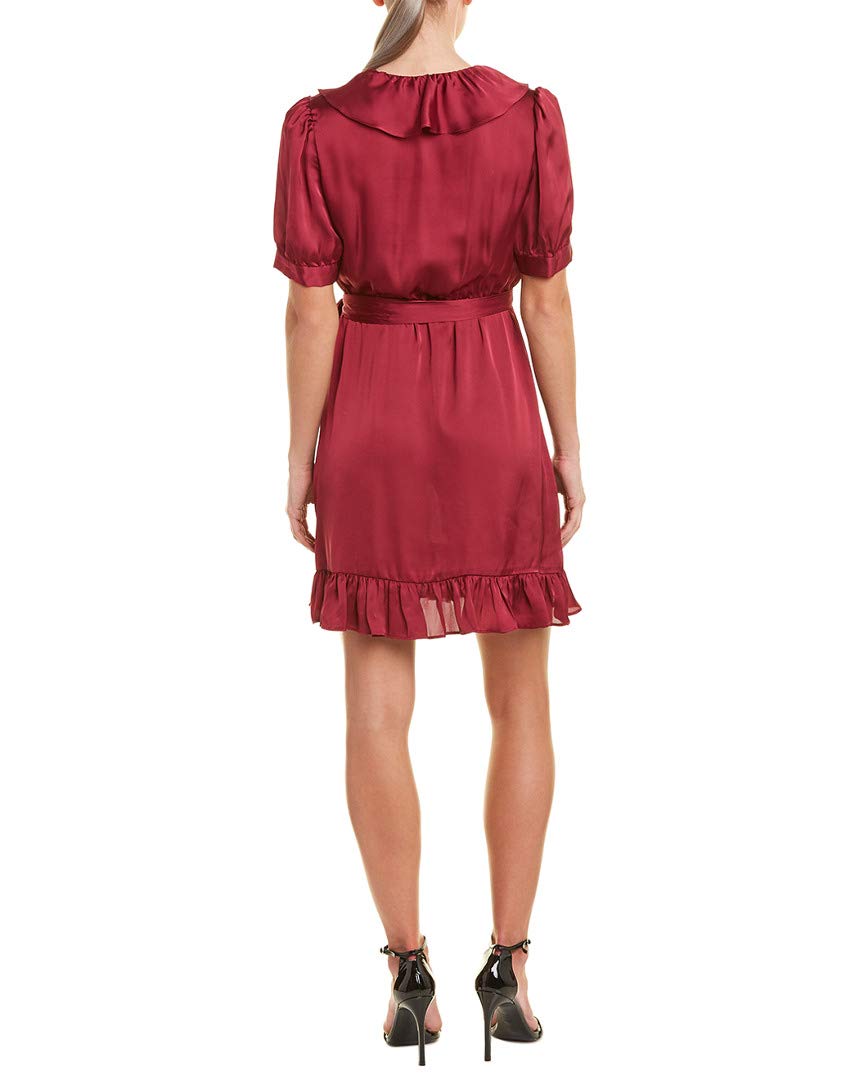 Jill Jill Stuart Women's wrap Cocktail with tie Detail, Wine Berry, 4