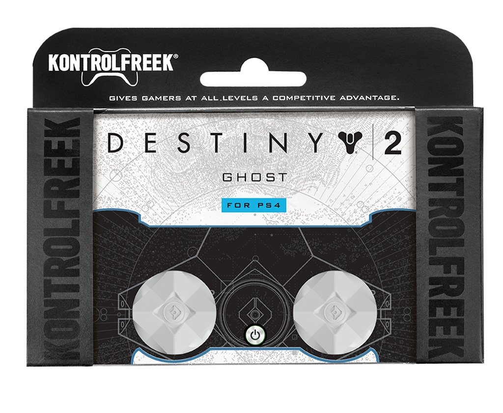 KontrolFreek Destiny 2: Ghost for PlayStation 4 (PS4) Controller | Performance Thumbsticks | 2 Mid-Rise | White