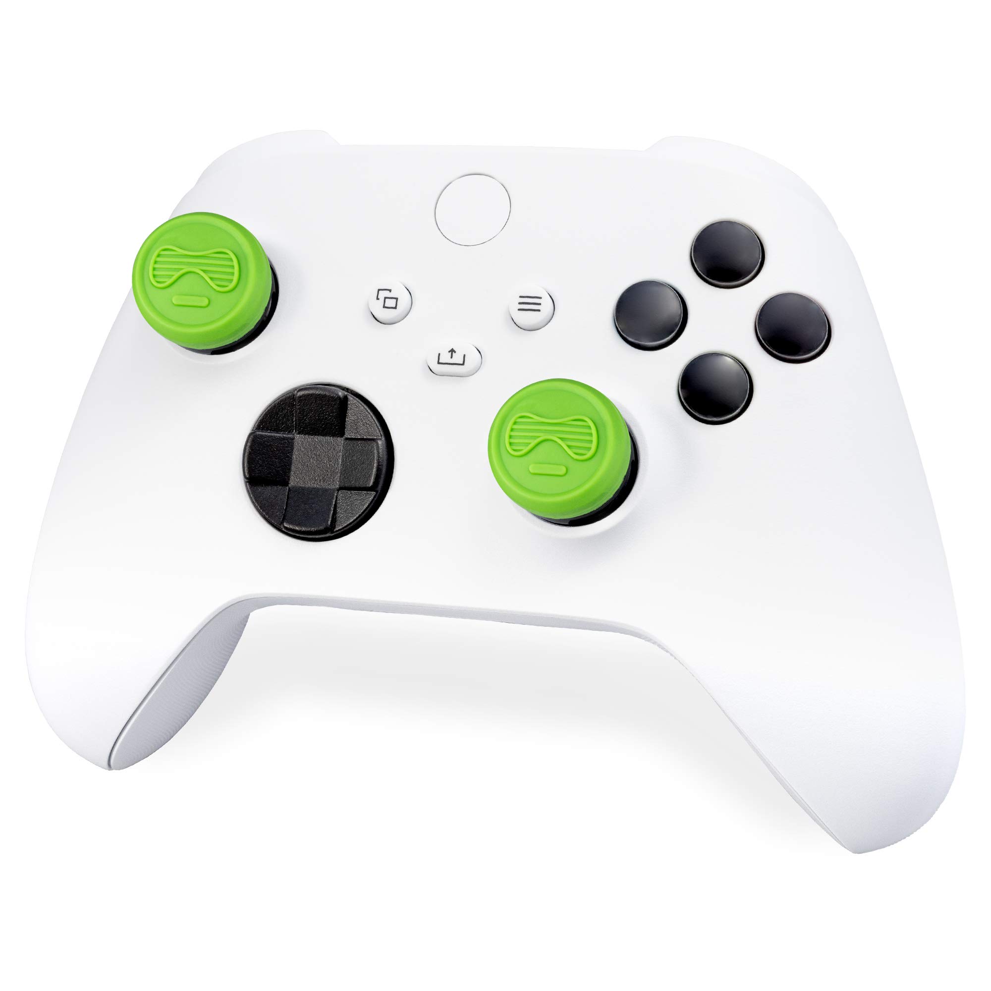 KontrolFreek Icon X Performance Thumbsticks for Xbox One and Xbox Series X | 2 Mid-Rise Convex | Green
