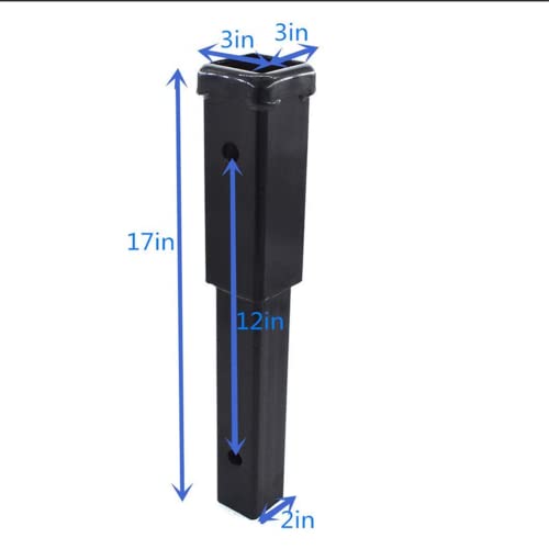Trailer 12-Inch Hitch Extension for 2-Inch Receiver 4000 LBS Tow Capacity