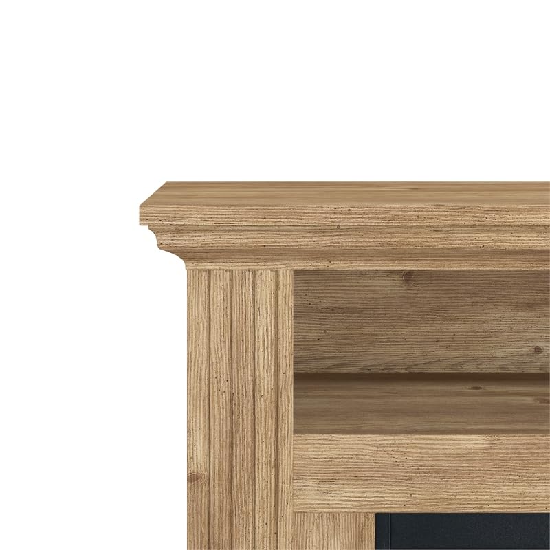 LIVILAND Cozy 32" Freestanding Electric Fireplace - Tuscan Walnut