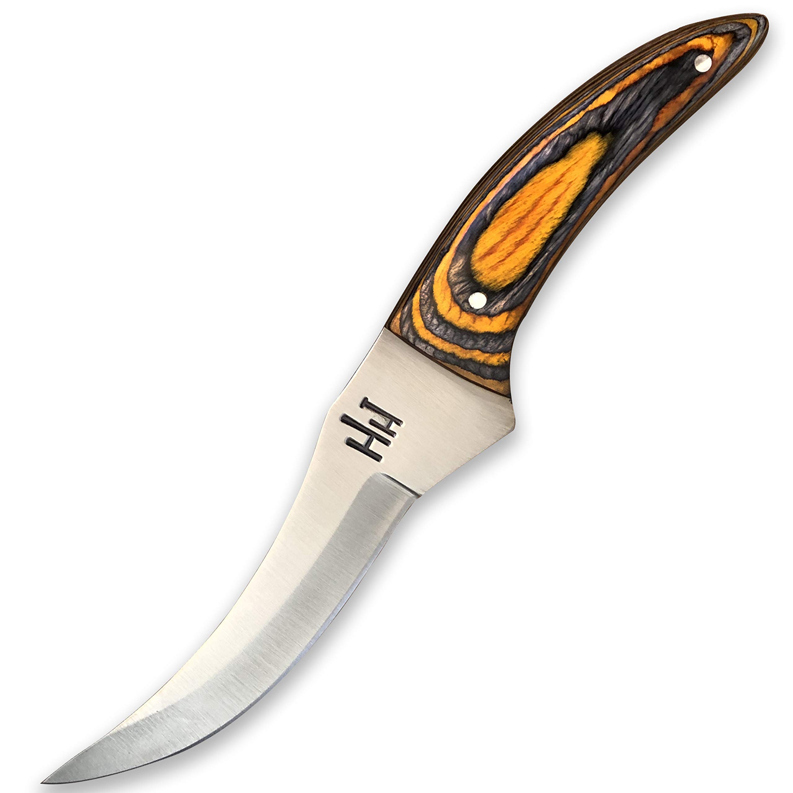 Hobby Hut HH-321, 420C Steel Custom Handmade Hunting Knife with Sheath Fixed Blade Bushcraft Knife Full Tang Designed for Camping and Survival