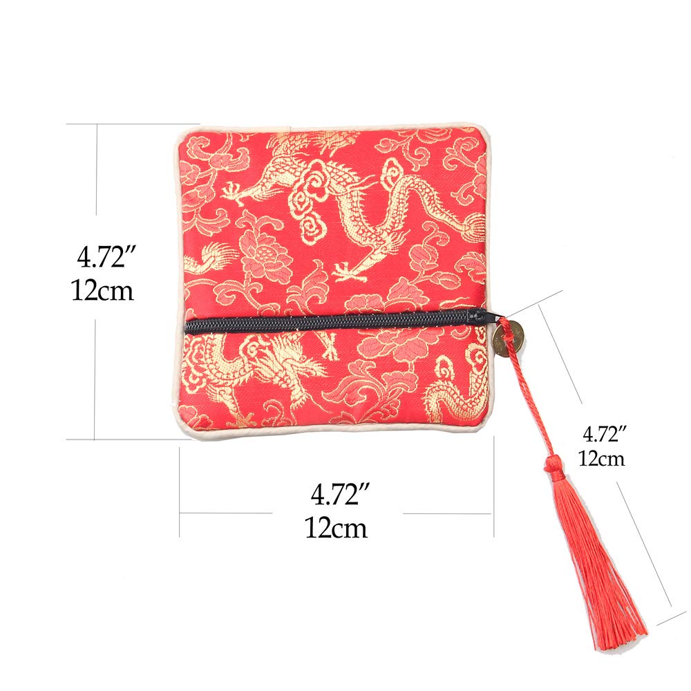 kelistom 8 Pieces Evil Eye Red Kabbalah String Bracelets for Women Men Boys Girls Protection Amulet Storage Gift Bag with Long Tassels (A:HS022-8)