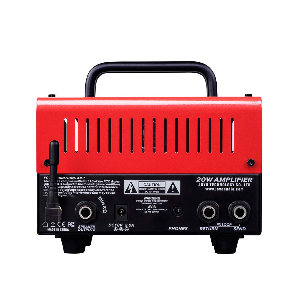 JOYO Jackman BanTamp Series Mini Amp Head 20 Watt Preamp 2 Channel Hybrid Tube Guitar Amplifier with Bluetooth