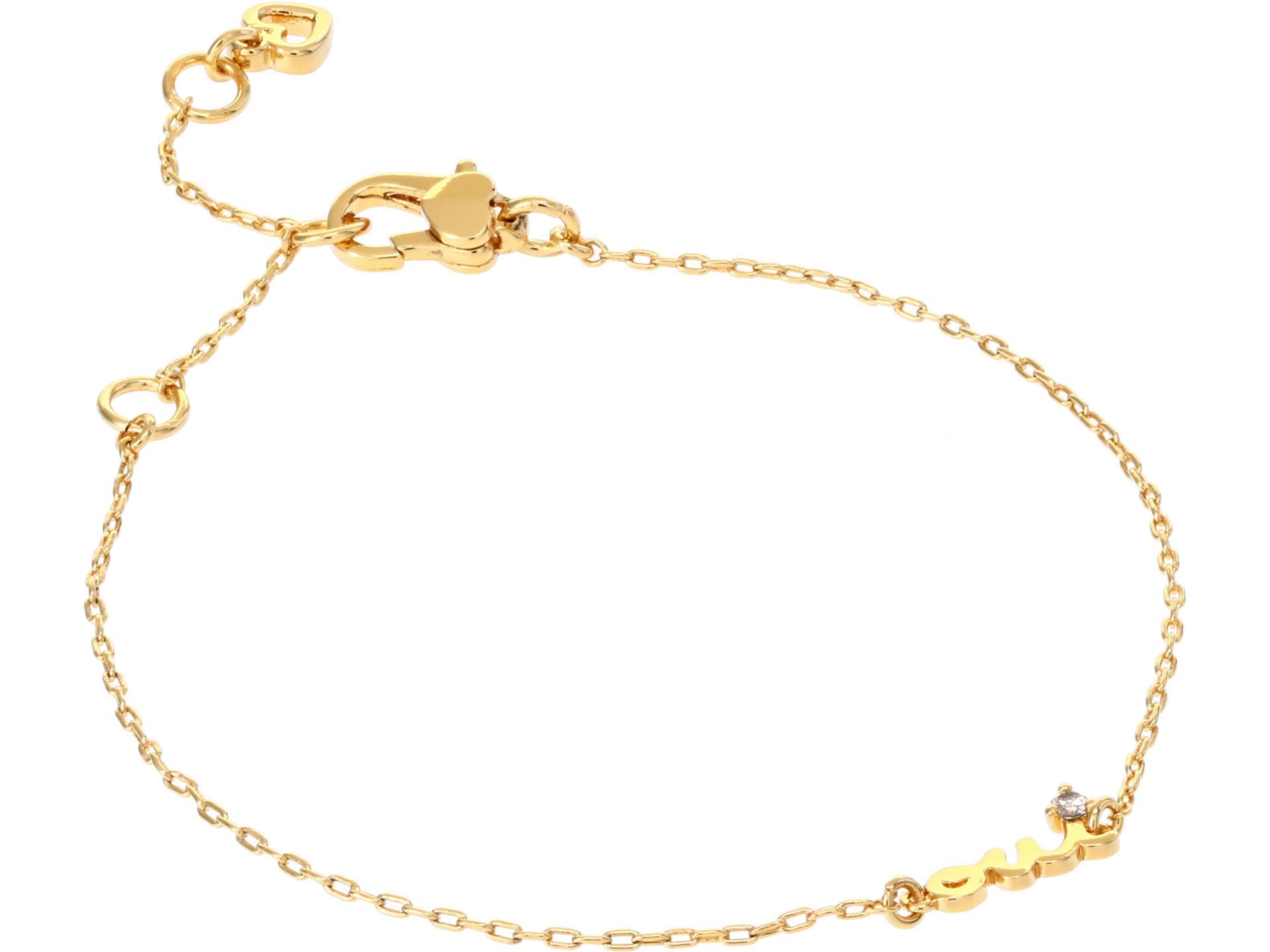 Kate Spade New York Say Yes Oui Bracelet Clear/Gold One Size