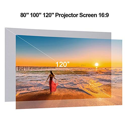 IULJH 80/100/ 120 Inch Projector Screen 16:9 Frameless Video Projection Screen Foldable Wall Mounted for Home Office Grey Screen (Size : 84 inch)