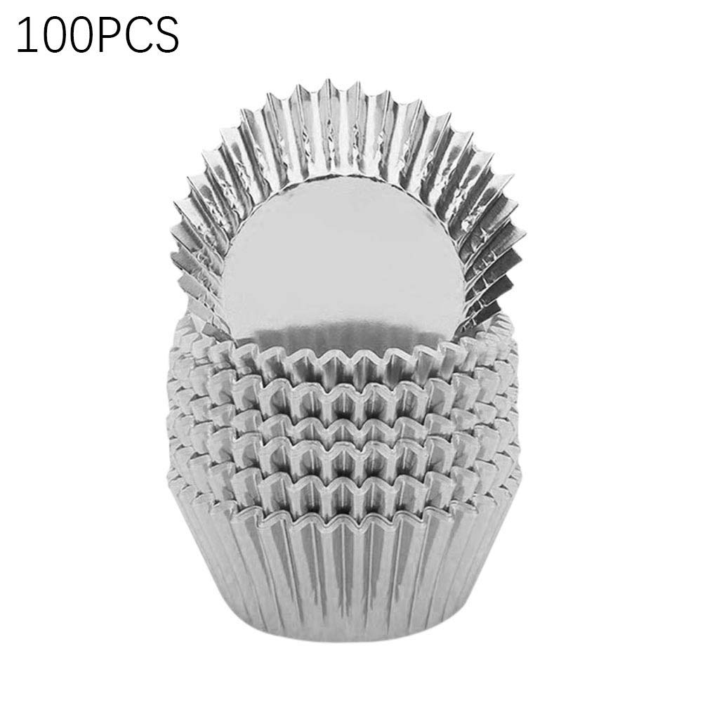 Paper Mould Baking Aluminum Cup 100PCs Utensils Cake Thickened Heat- Kitchen,Dining & Bar Coffee Cups Mugs Bulk