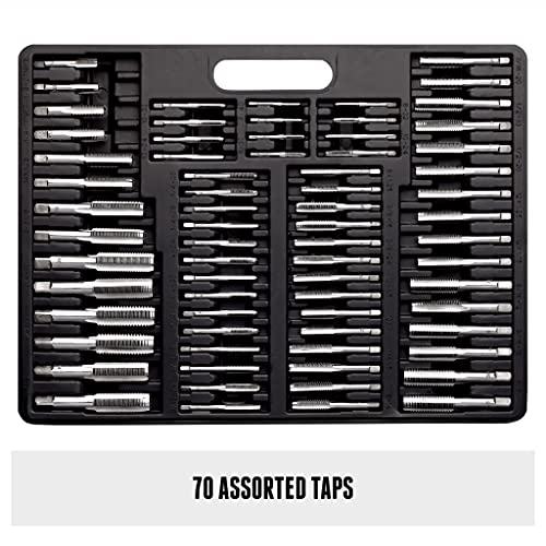 Segomo Tools 110 Piece Hardened Alloy Steel SAE Tap And Die Threading Tool Set With Storage Case | SAE Tap and Die Set | Rethreading Kit | Tap Set | Tap and Die Kit - TD110SAE