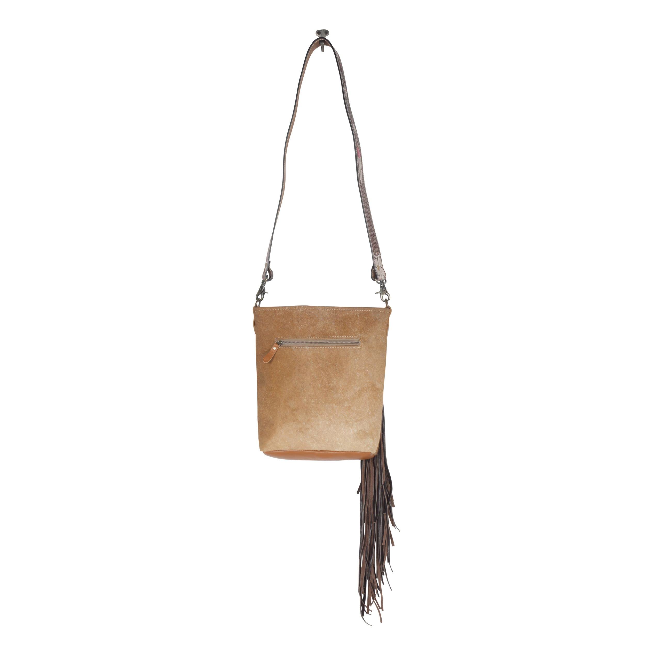 Myra Bag Cappuccino Hand-Tooled Bag S-4356