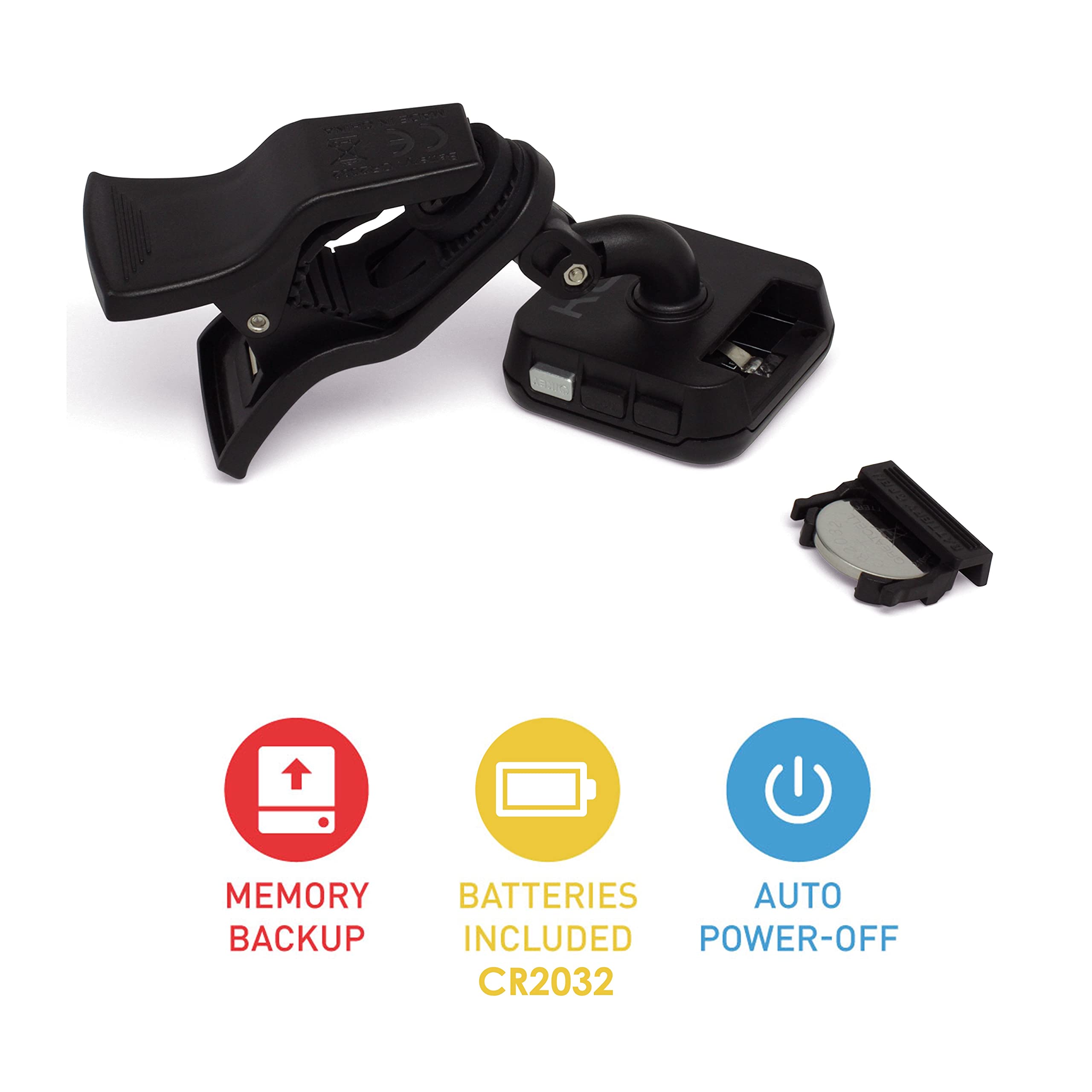 KLIQ UberTuner - Professional Clip-On Tuner for All Instruments (multi-key modes) - with Guitar, Ukulele, Violin, Bass & Chromatic Tuning Modes (also for Mandolin and Banjo)