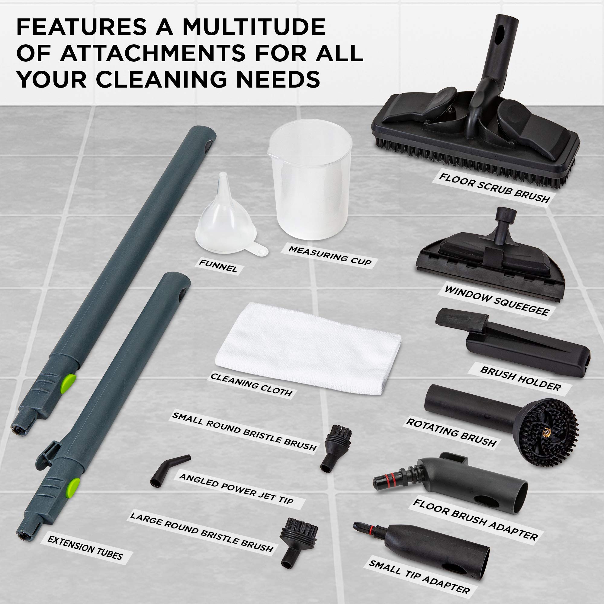 Ivation IVASTEAMR20 1800W Canister Steam Cleaner