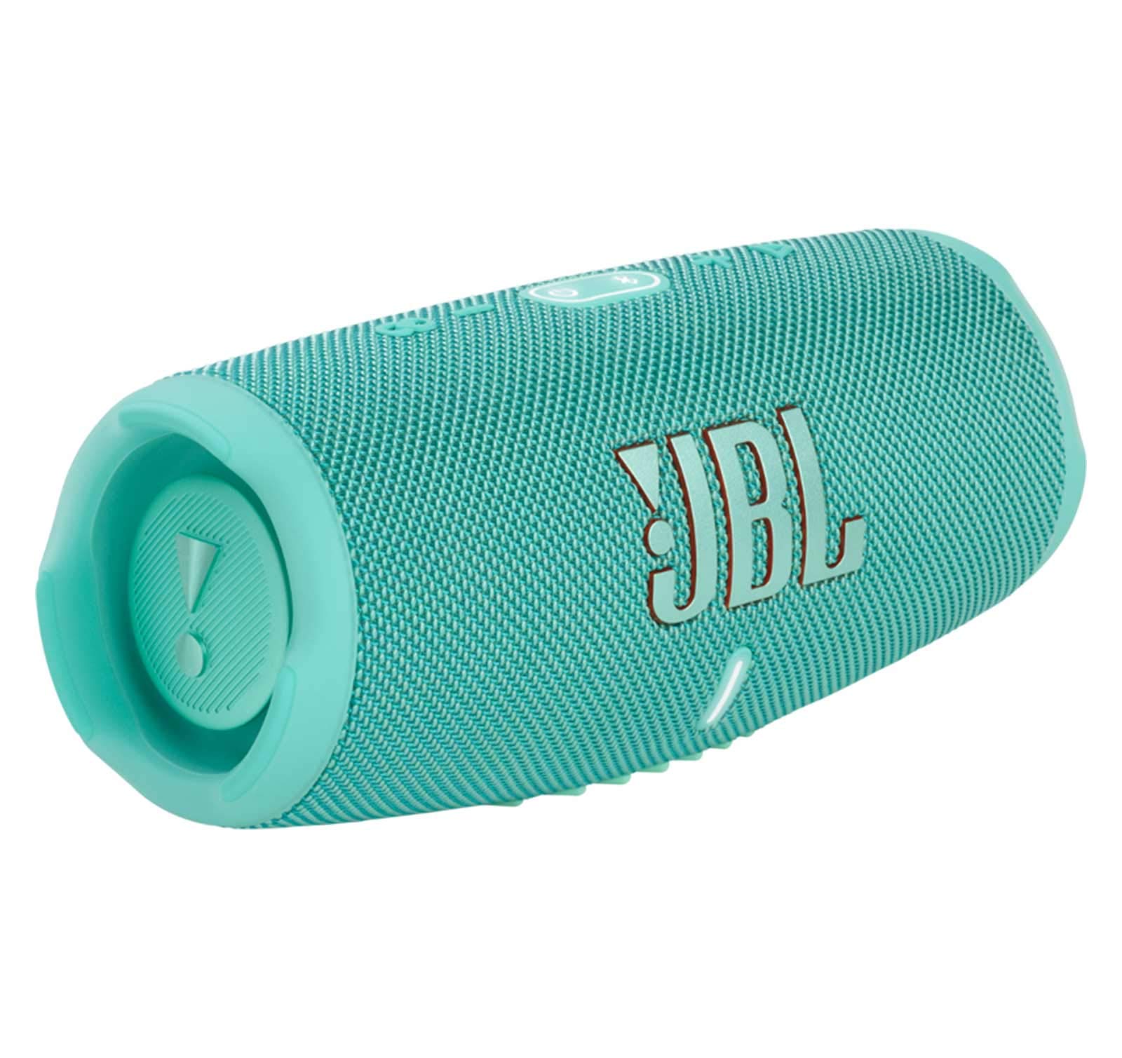 JBL Charge 5 Portable Waterproof Wireless Bluetooth Speaker Bundle with divvi! Protective Hardshell Case - Teal