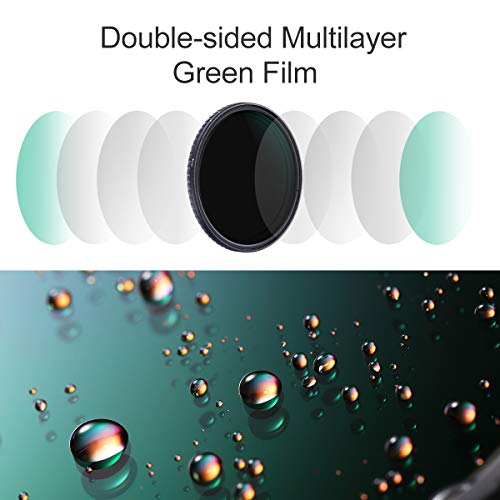 K&F Concept 82mm ND8 to ND128 Variable Neutral Density Filter Slim Fader ND Filter 3 Stop to 7 Stop ND8-ND128 for Camera Lens NO X Spot Nanotec Ultra-Slim Weather-Sealed