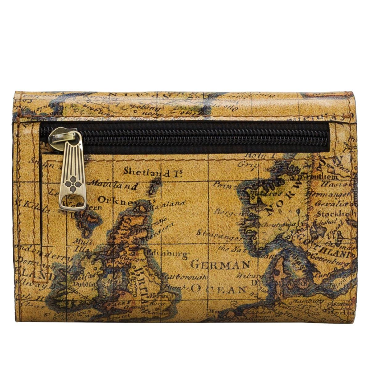 Patricia Nash Cametti Leather Trifold Wallet - Blue Grass Tooled