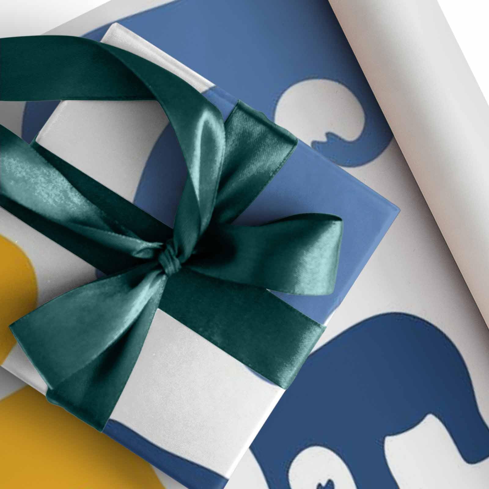 InterestPrint Colorful Elephant Gift Wrapping Paper Unique Design for Christmas Birthdays and Party 5 Pieces