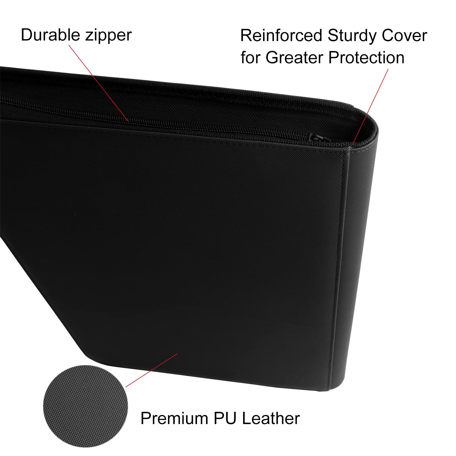 Rieton Toploader Binder, 250+ Pockets Top Loader Storage Case for Trading Cards, Double Sided Pockets for MTG, YugiOh, Baseball, Football and other TCG