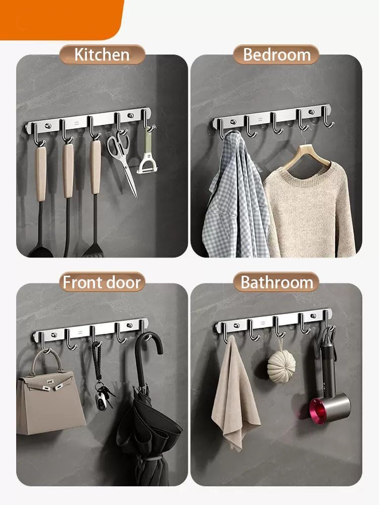 THTAJ 2 Pack Jacket Hanger Wall Mount, Closet Hooks Wall Mount,Wall Hooks for Hanging,Jacket Hooks Wall Mount,Clothing Hooks Wall Mount,Hanging Coat Rack ,Coat Hooks for Wall, Coat Rack Wall Mount