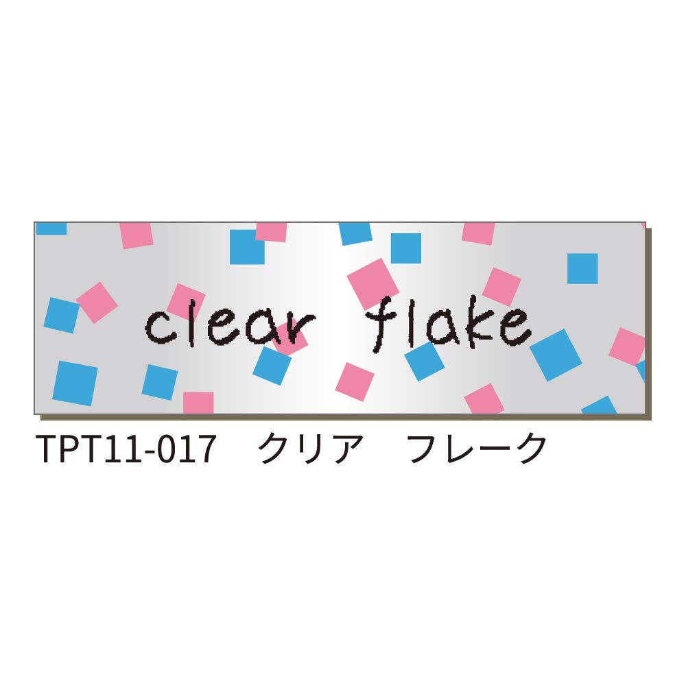KING JIM TEPRA Lite Film Tape Slim Clear Series, Thermal Synthetic Paper, Width 0.43" Length 13.1 from (Clear Flake)