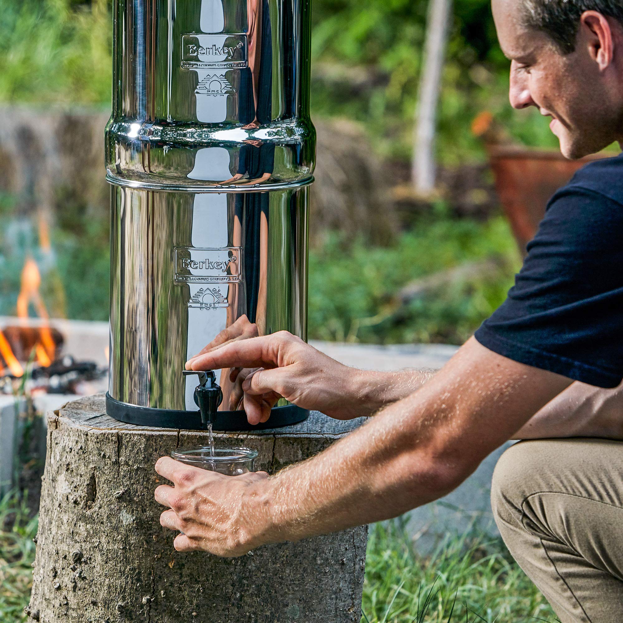 Travel Berkey Gravity-Fed Water Filter with 2 Black Berkey ElementsâEnjoy Potable Water While Camping, RVing, Off-Grid, Emergencies, Every Day at Home