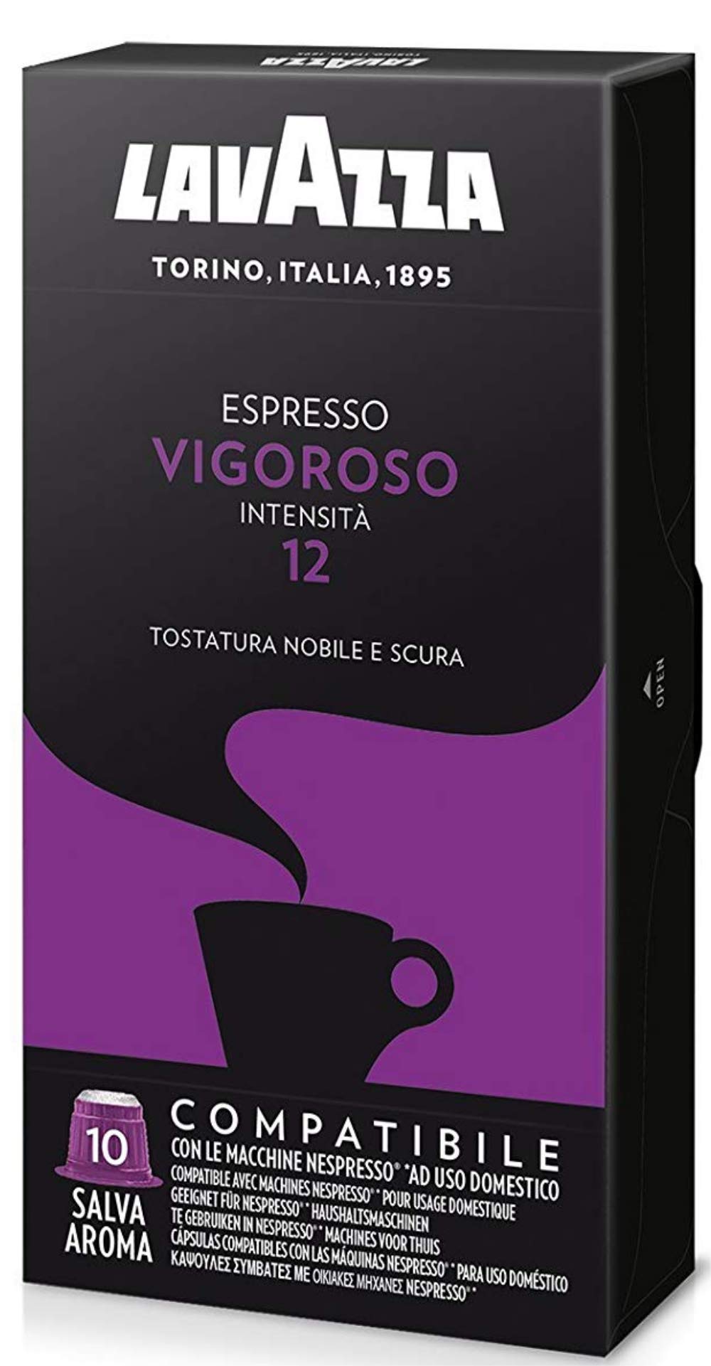 Lavazza Espresso "Vigoroso" - Vigorous Coffee Nespresso Compatible 100 Capsules Pack