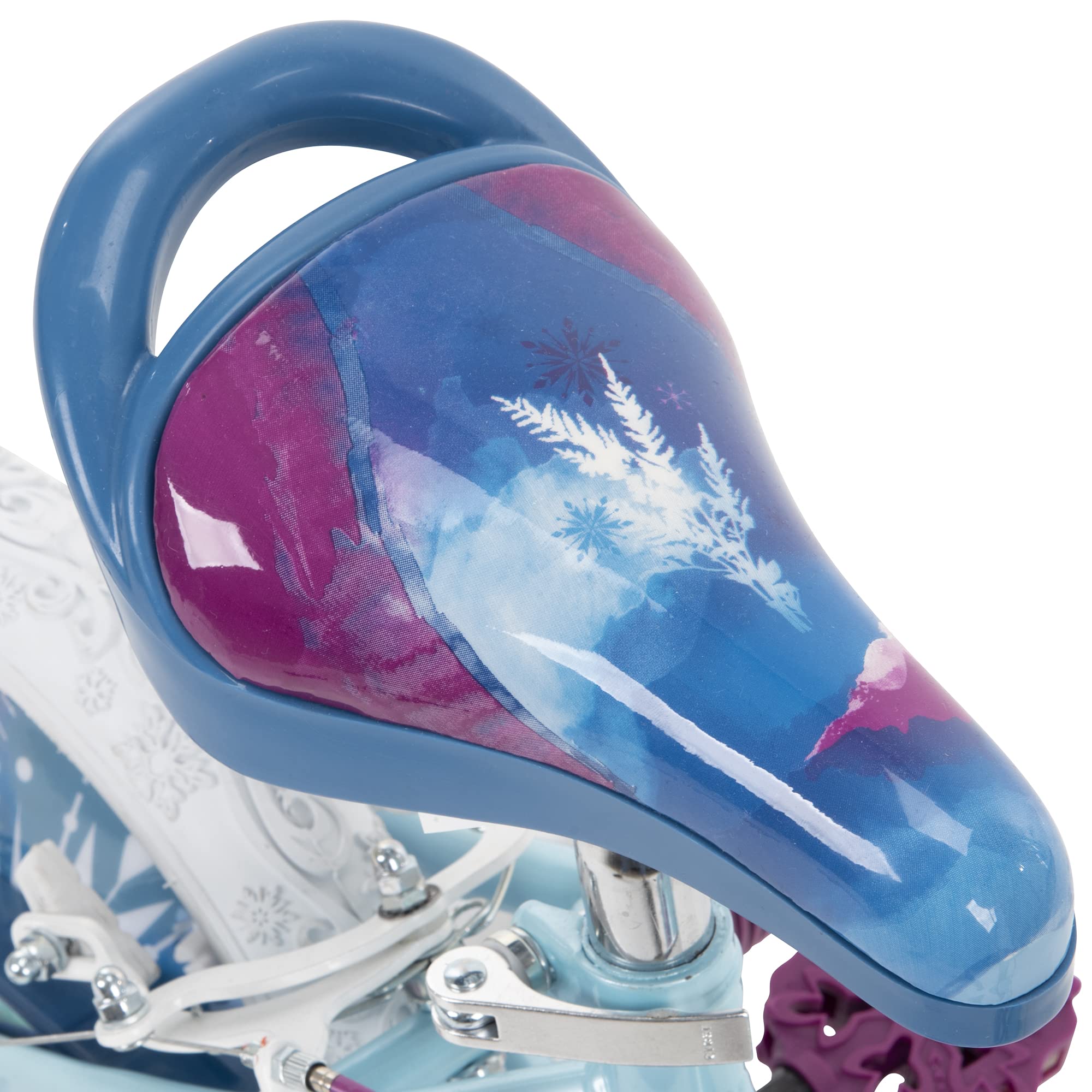 Huffy Disney Frozen 2 12 Inch Girl’s Bike with Training Wheels, Streamers & Basket, Quick Connect Assembly