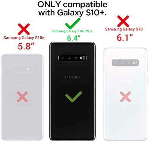 J.west Galaxy S10 Plus Case, Luxury Sparkle Glitter Cute Phone Case Girls Women Pretty Design Translucent Clear Slim TPU Soft Rubber Silicone Cover Protective Case for Samsung Galaxy S10 Plus Colorful