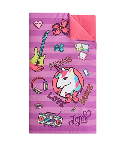 Idea Nuova JoJo Siwa Giftable Sleepover Set with Sleeping Bag, Pillow & Bonus Eye Mask, Ages 3+, Pink, 26"x46"