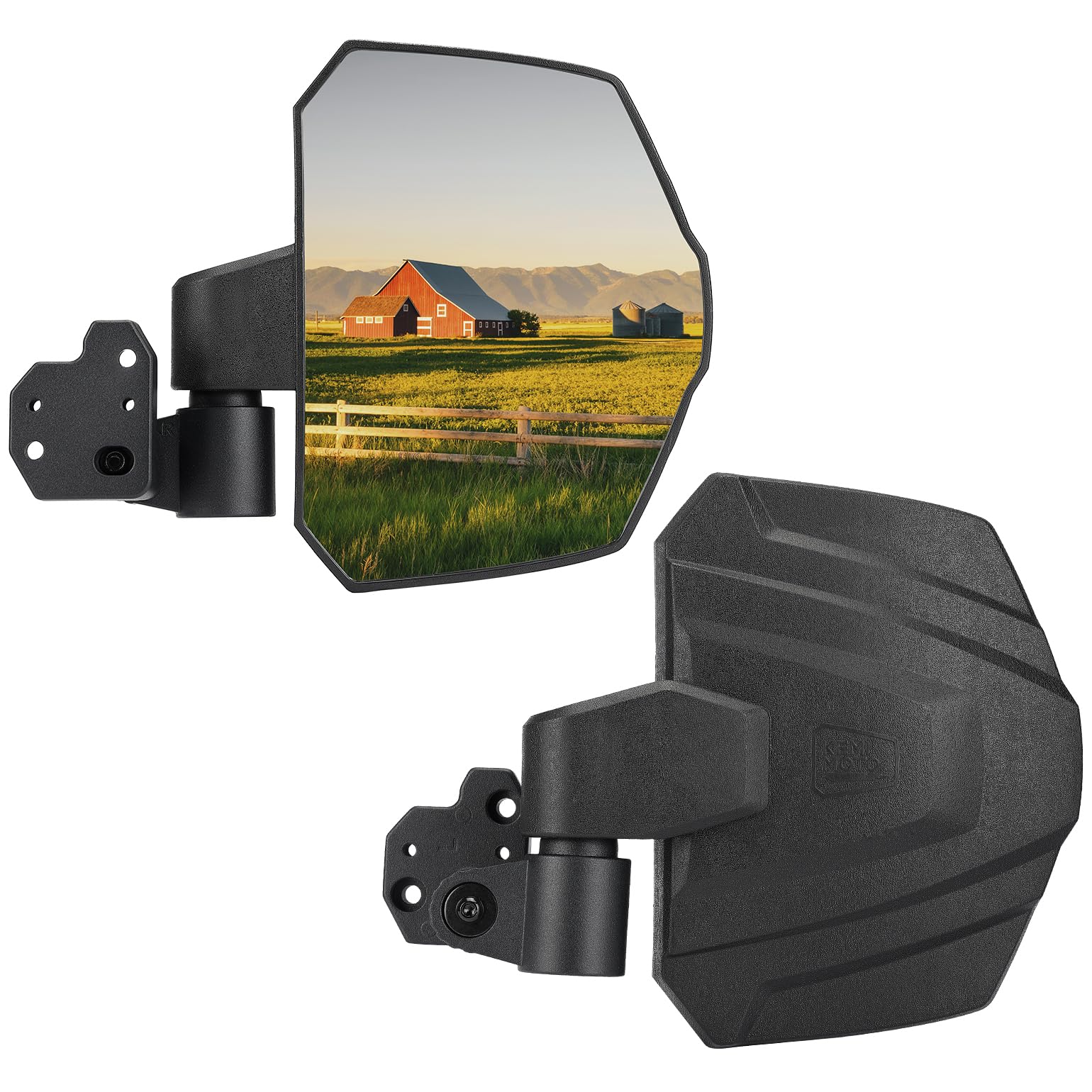 KEMIMOTO UTV Side Mirrors, Side by Side Mirrors Compatible with Can-Am Defender HD 5/8 / 10 / MAX 2016-2022, OE Replace #715002459 Sold in One Pair- Work with Roof and Windshield