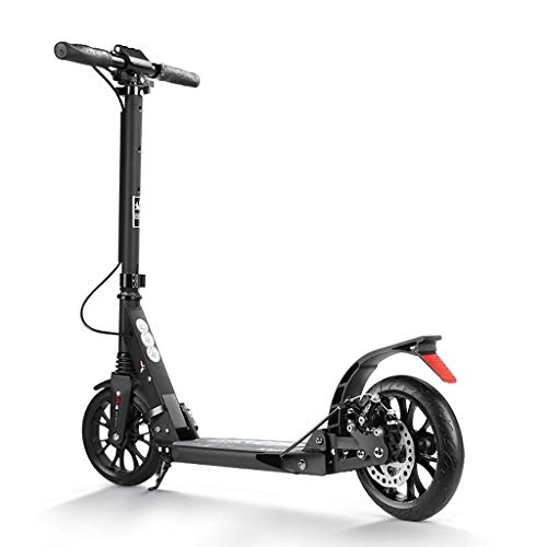Kick Scooter, Scooter, Foldable Adult Youth Two-Wheeled Scooter, 2 20CM PU Wheels, Comfortable Double Shock-Absorbing Safety Double Brake (Non-Electric)