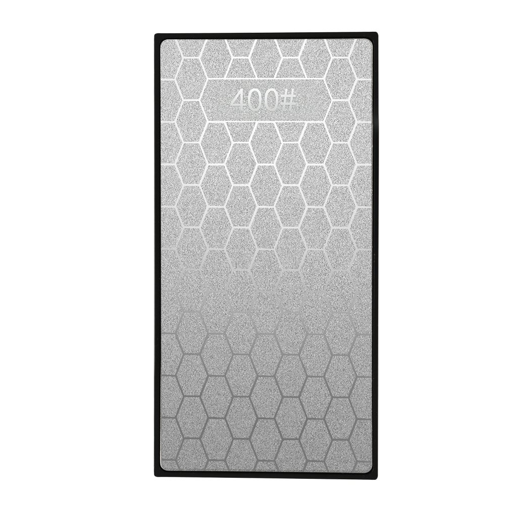 Knife Sharpening Stone, Diamond Coated Whetstone Sharpener 2 Side Grit Polishing & Honing Stone With Nonslip Base Holder for Knives Scissors Chisels Garden Kitchen Tools 400/1000 grit