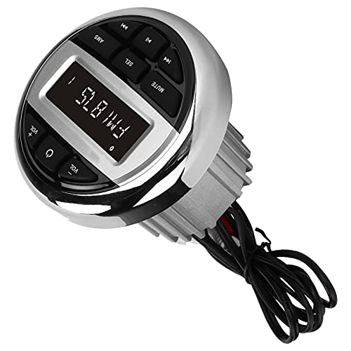 Marine Bluetooth Speakers, 80W Portable Media Function Waterproof Amplified Speaker System Marine Stereo Bluetooth Boat Am/Fm Radio with Remote Control, RCA Aux Audio Input for Car Yacht ATV Utv