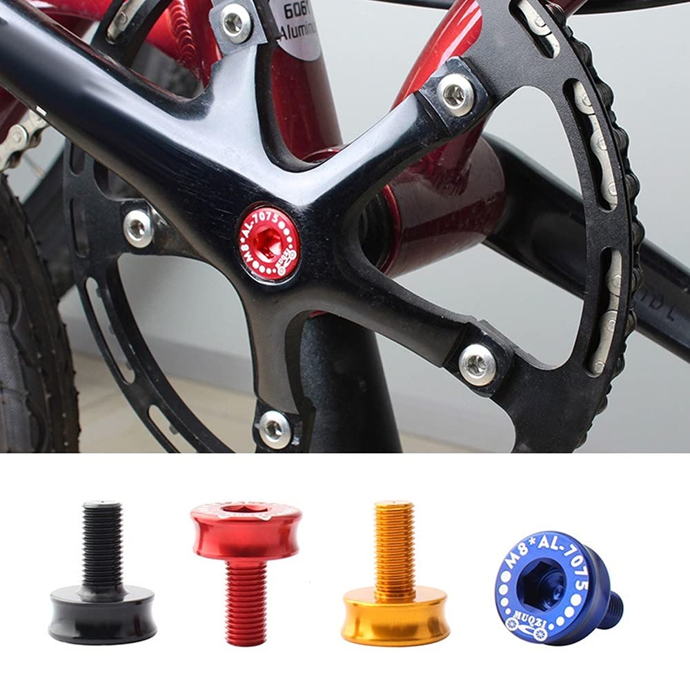 MiOYOOW Crank Arm Fixing Bolt, Lightweight Bottom Bracket Screw Bolts Aluminum Alloy Bike Crank Arm Bolts Screw for Road Mountain Bikes